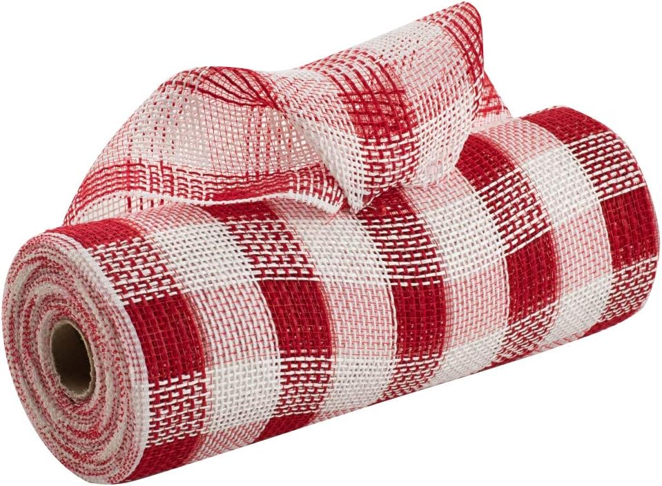 Christmas Checkered Plaid Deco Mesh - 10" x 10 Yards — GiftWrap Etc