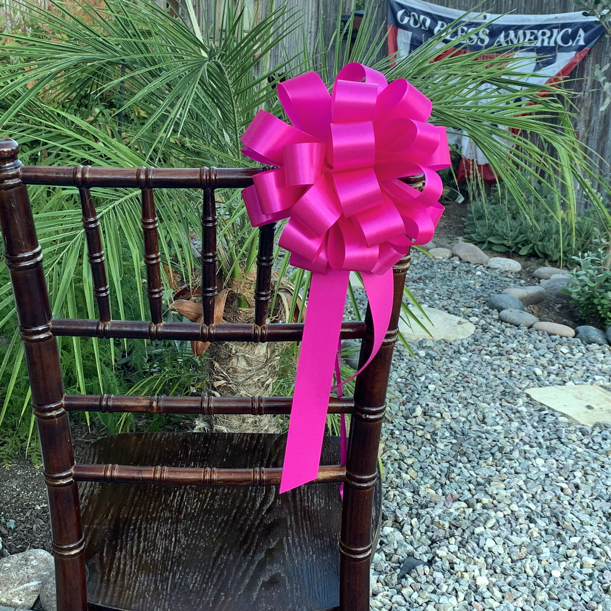 6 Hot Pink Fuchsia 8" Pull Bows - Sweet 16, Quinceañera, Wedding, Baby ...