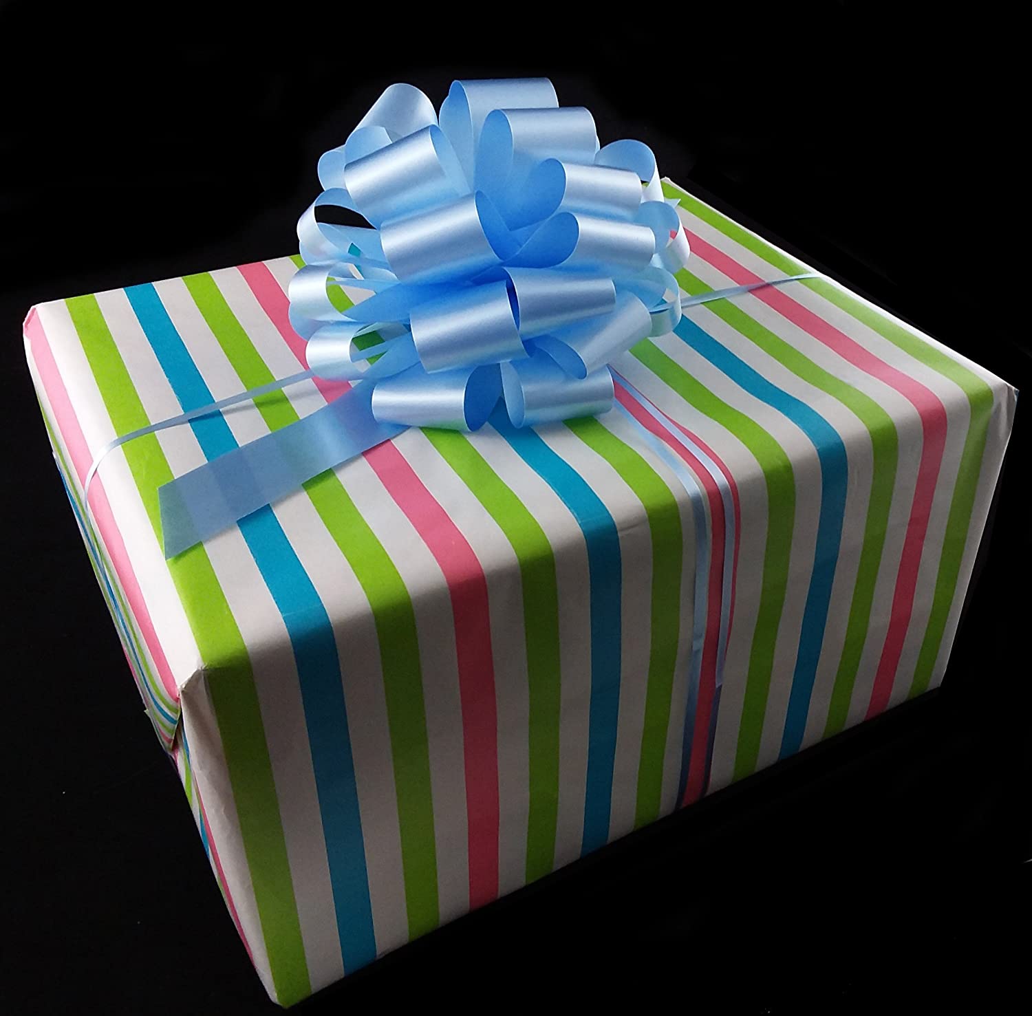 Baby Blue, Yellow, and Pink Pull Bows - 6" Wide, Set of 6 — GiftWrap Etc